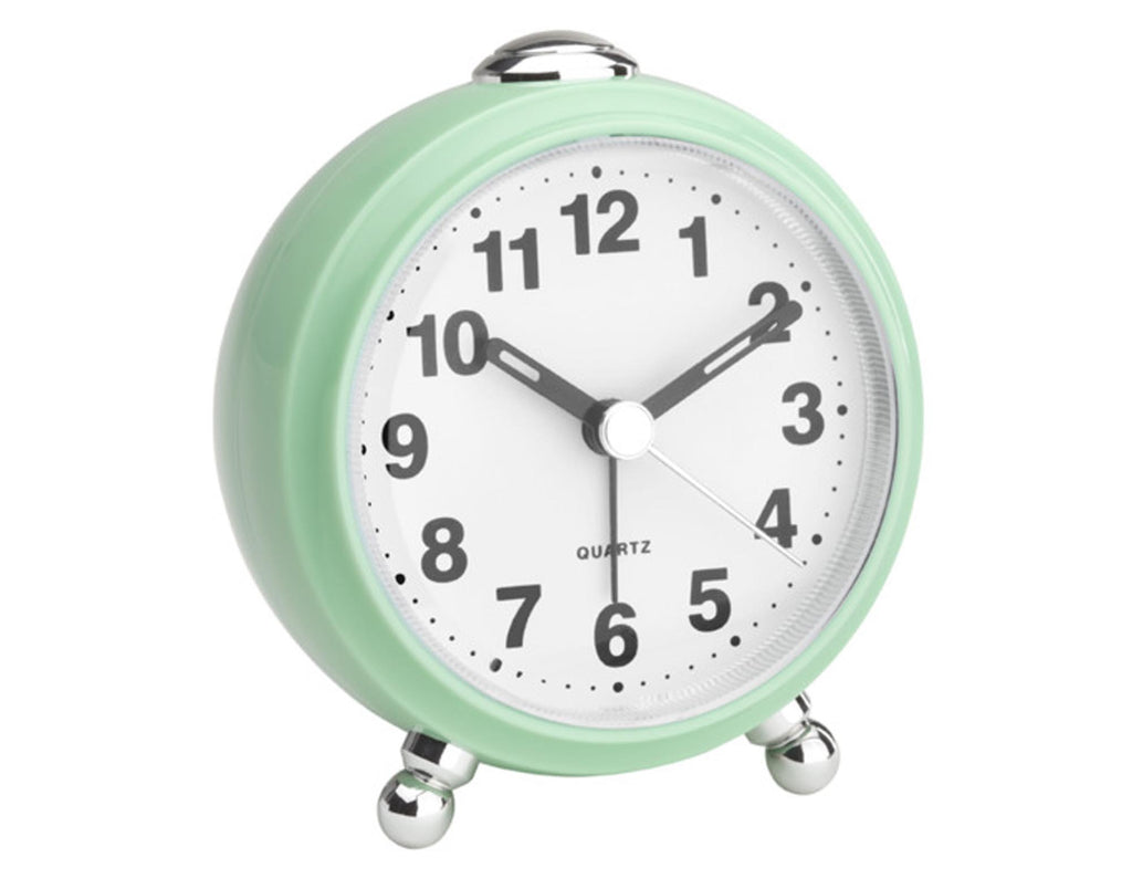 TFA Retro Wecker Mint - Geräuschlos, Snooze, Beleuchtung
