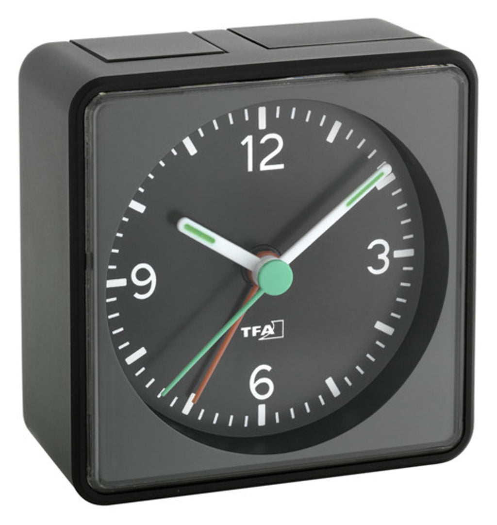 TFA Wecker Push Anthrazit: Lautlos, Snooze, sanfter Alarm