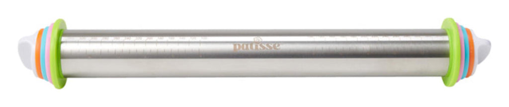 Patisse Teigroller Mit Abstandshalter Edelstahl 43 cm Grau