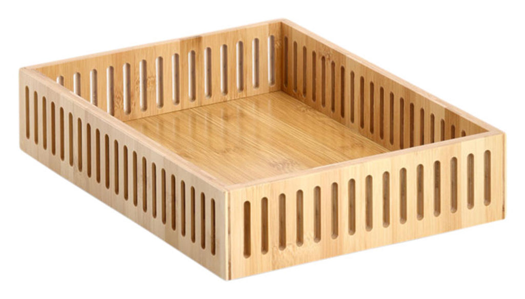 Zeller Ablagebox Bambus 31.8x23.8x6.4 cm Gelborange