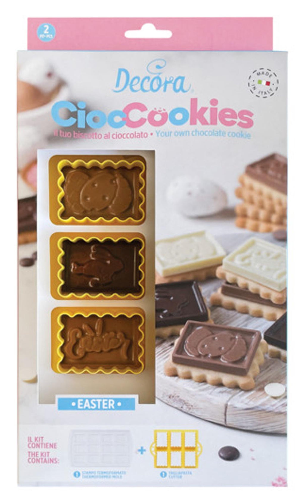 Decora Ausstecher-set Schoko Kekse Ostern Form+Prägeform Grau