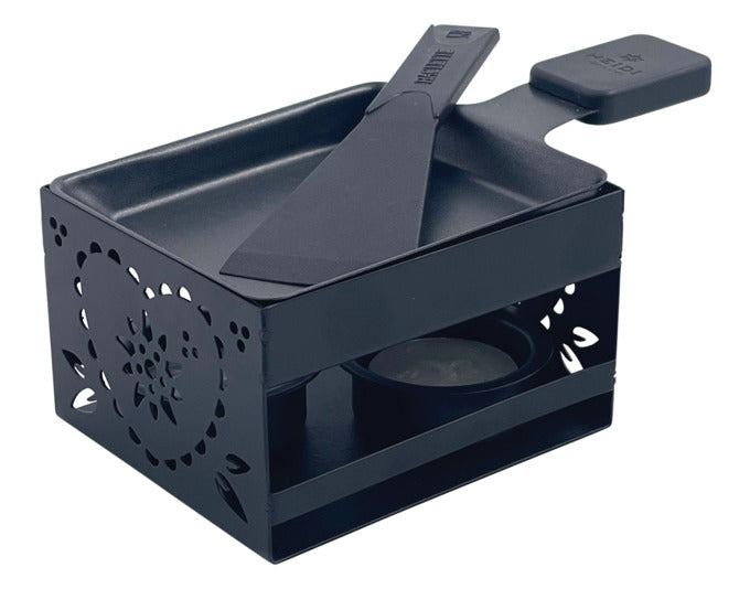 Heidi Raclette Mini Coeur Folk 10.5x9x6 cm Schwarz