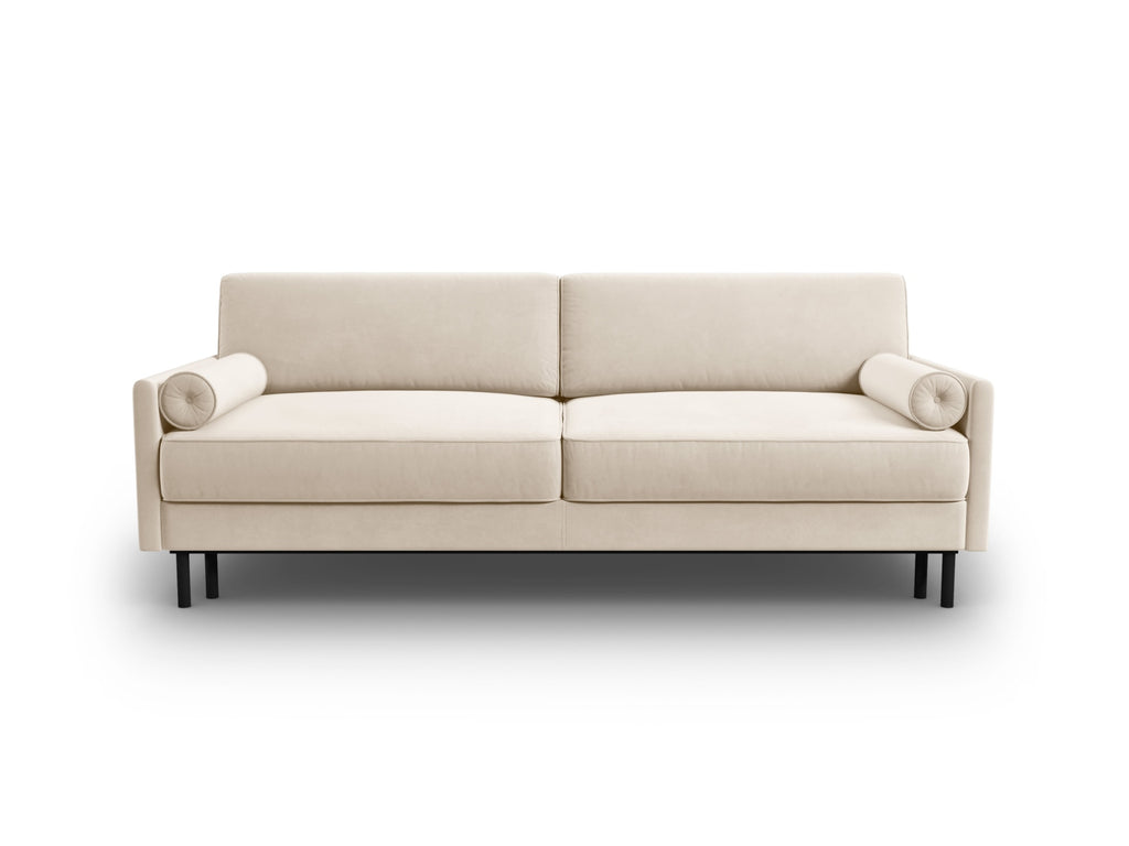 Scott Velour 3-seater sofa with sleeping function & Storage space